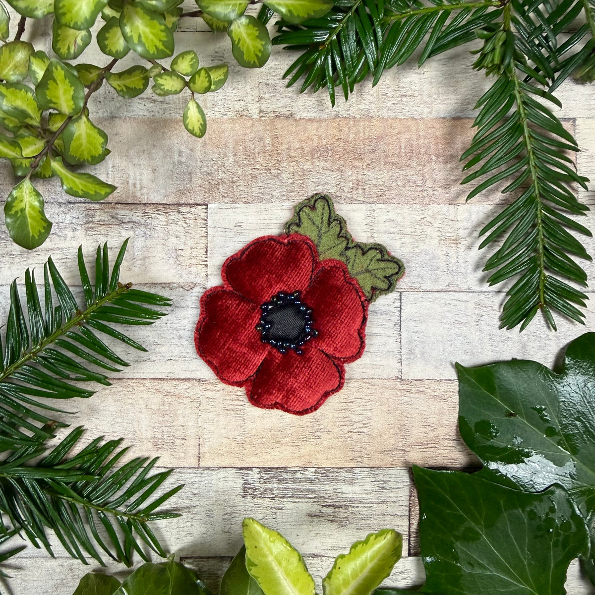 Poppy fabric brooch – fatpoppycat